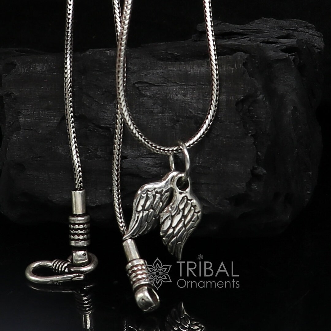 925 Sterling Silver Unique Bird Wing Pendant/ Bird Feather Pendant ...
