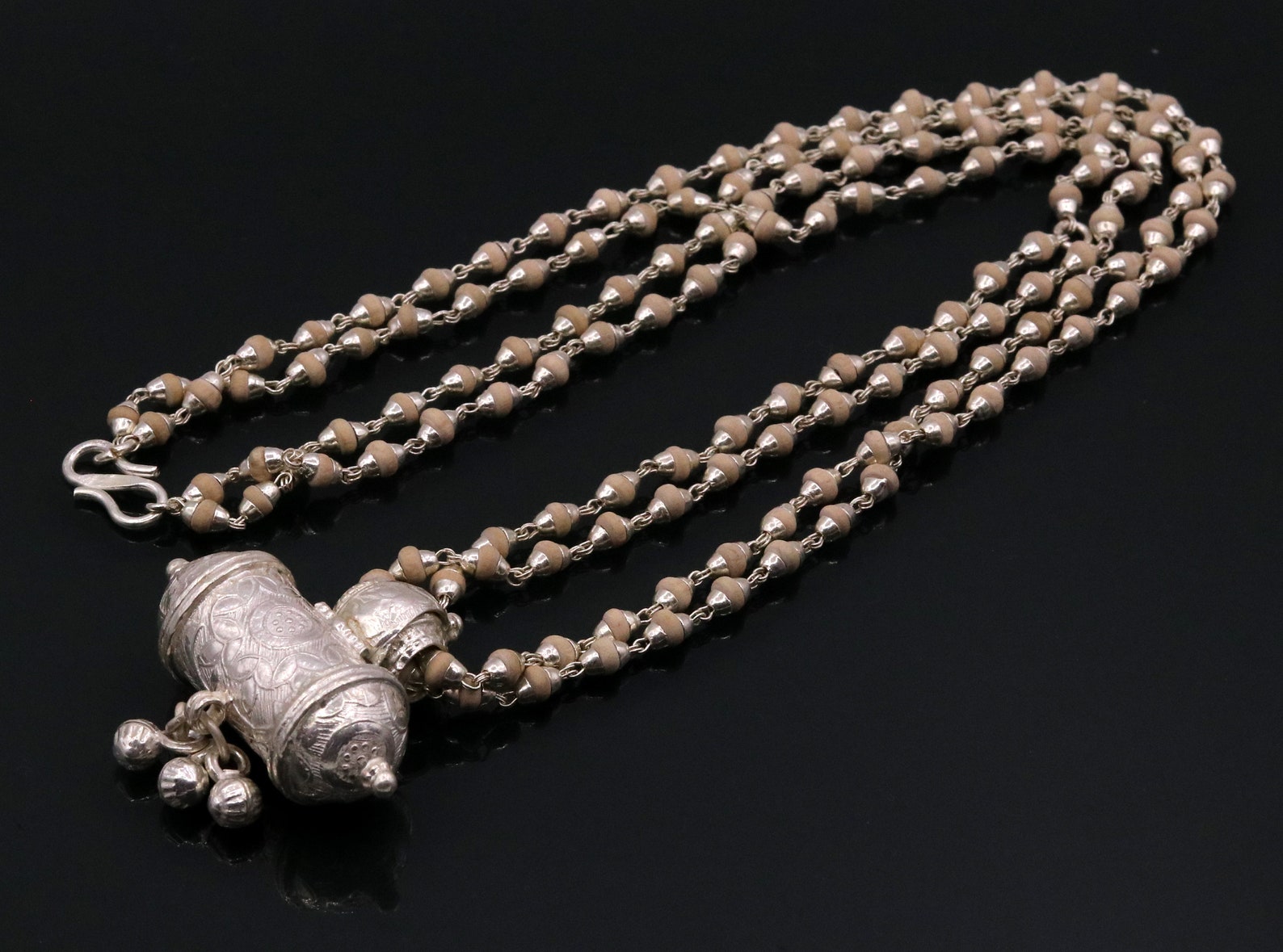 Sterling Silver Handmade Amulet Pendant Gorgeous Hanging Bells - Etsy