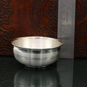 999 Fine Silver Handmade Small Baby Bowl and Water Glass Set, Silver ...