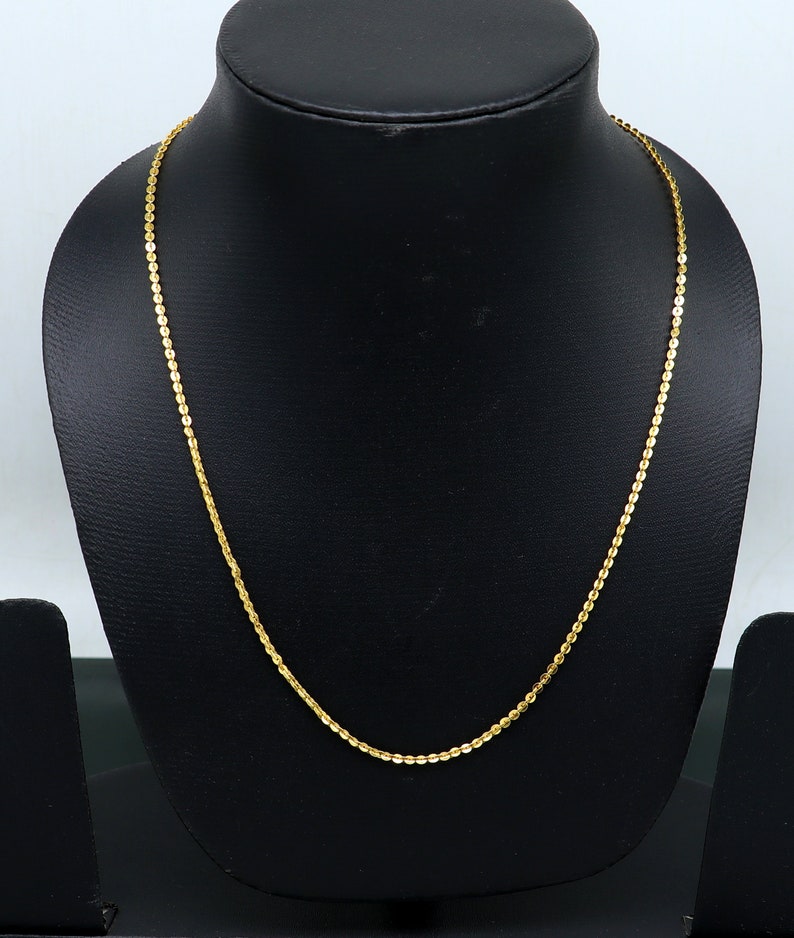 22kt Yellow Gold Sitara Chain Rolo Chain Fabulous Customized - Etsy
