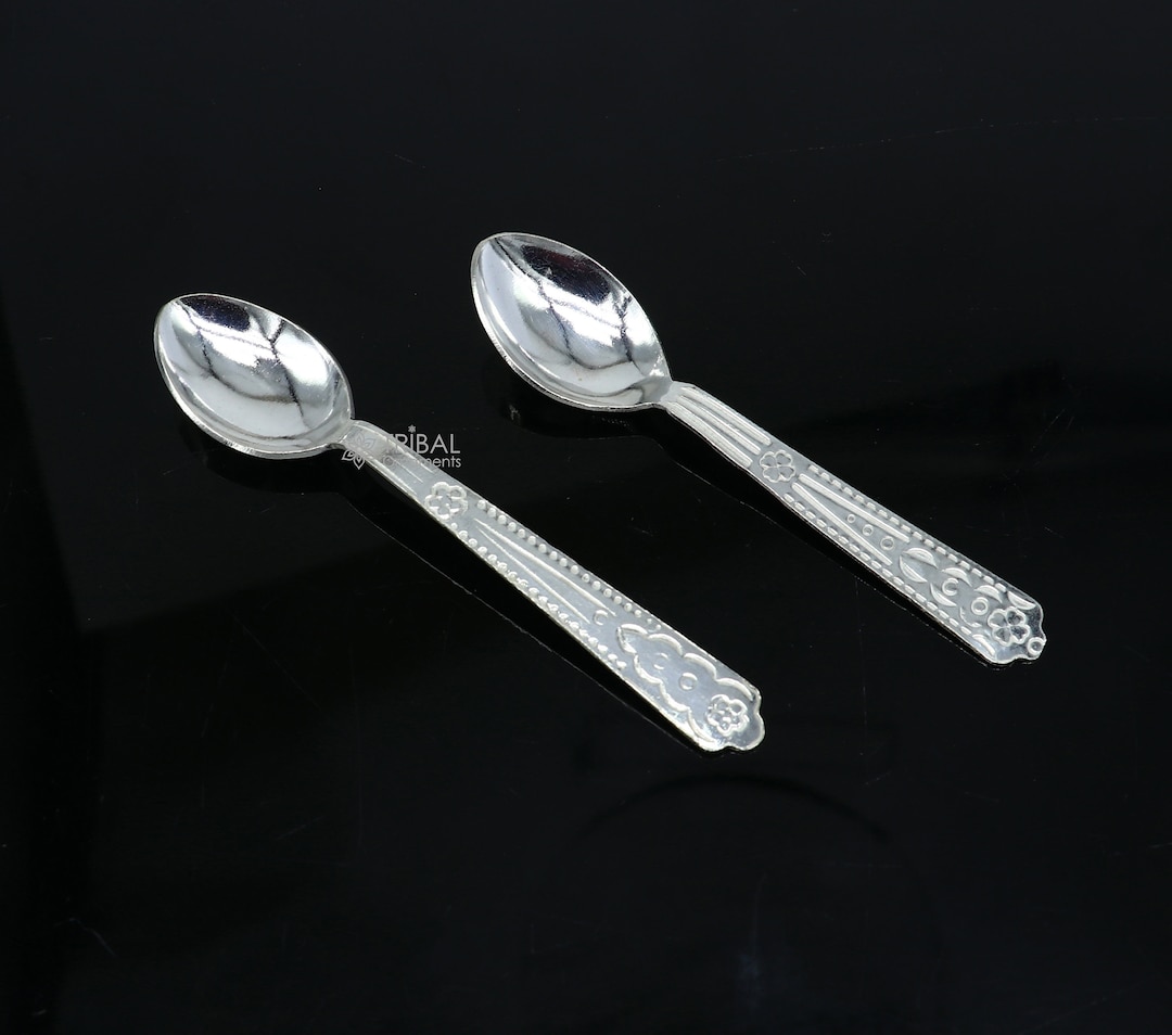 925 Sterling Silver Handmade Solid Silver Spoon for New Born Baby ...