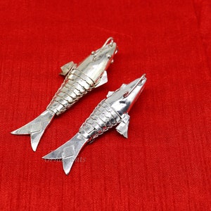 Solid Silver Handmade Silver Fish, Lord Vishnu Avatar Matsya, Silver ...