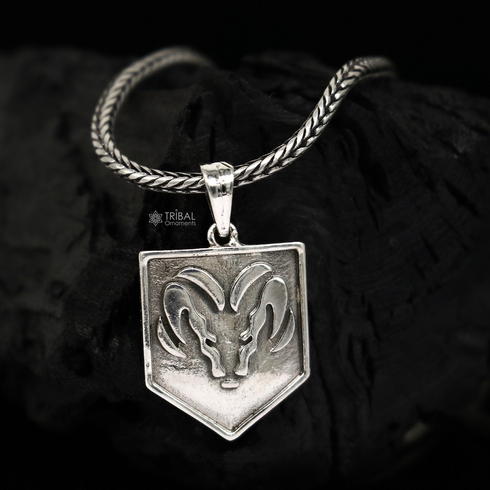 925 Pure Silver ZODIAC SYMBOL ARIES Sign Pendant Best Gifting Pendant ...