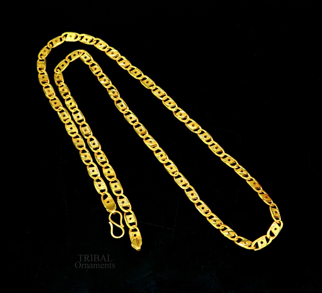 All Size 22kt Yellow Gold Handmade Stylish Royal Design Nawabi Chain ...