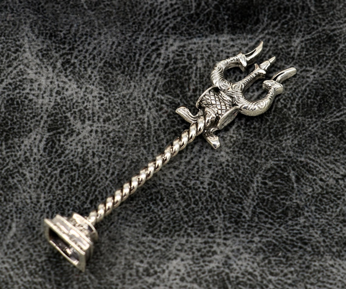 925 Sterling Silver Handmade Lord Shiva Trident With Damaru - Etsy