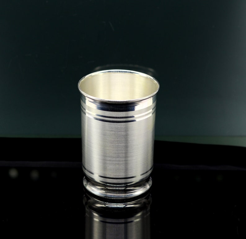 Pure 999 Fine Silver Handmade Vessel, Water/milk Glass Tumbler, Silver ...