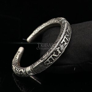 925 Sterling Silver Handmade Nakshi Work Design "radhe Radhe" Goddess ...