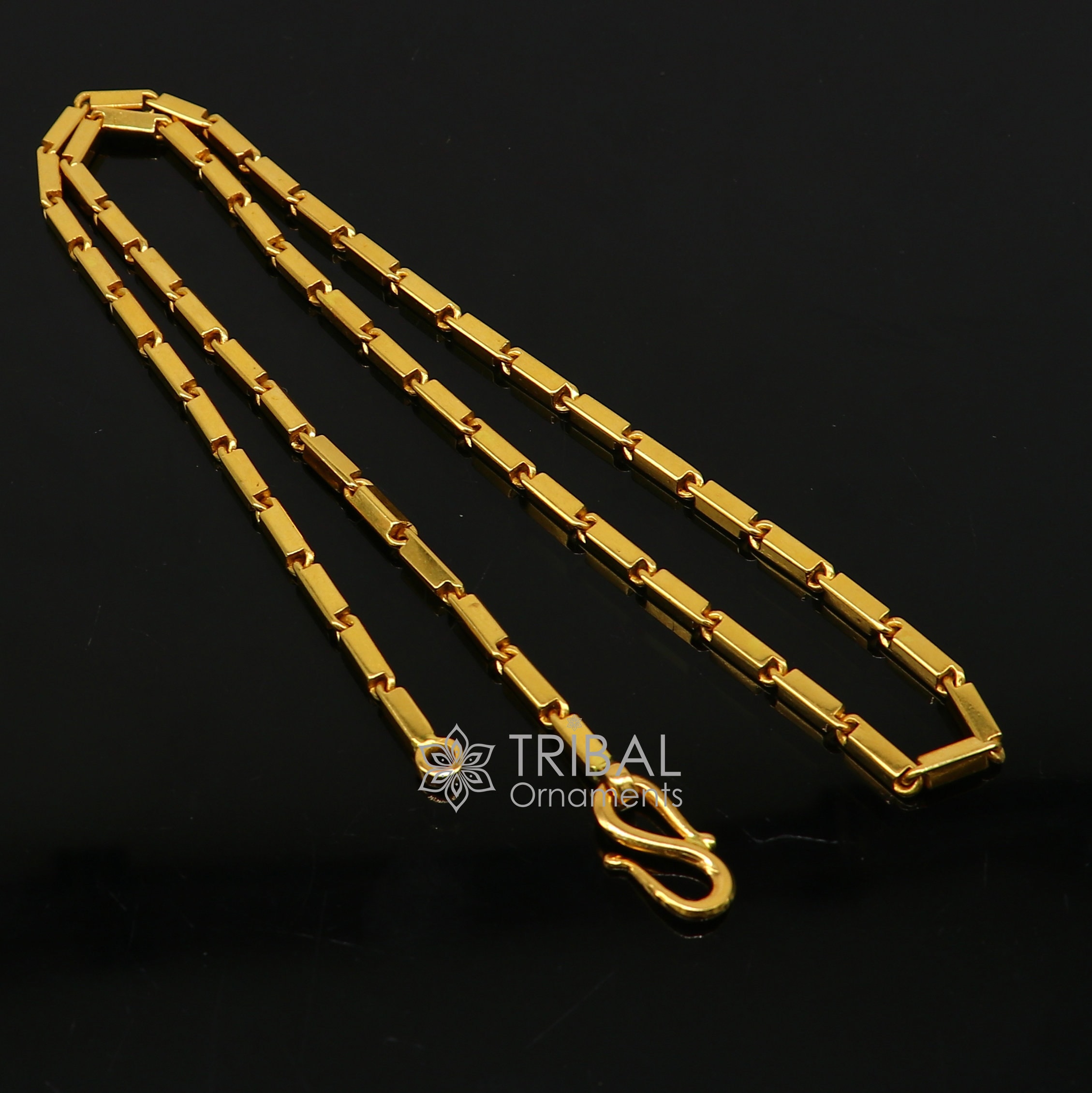 Hallmarked 3mm 22 Karat Yellow Gold Gorgeous Solid Baht Chain, Gold Bar ...