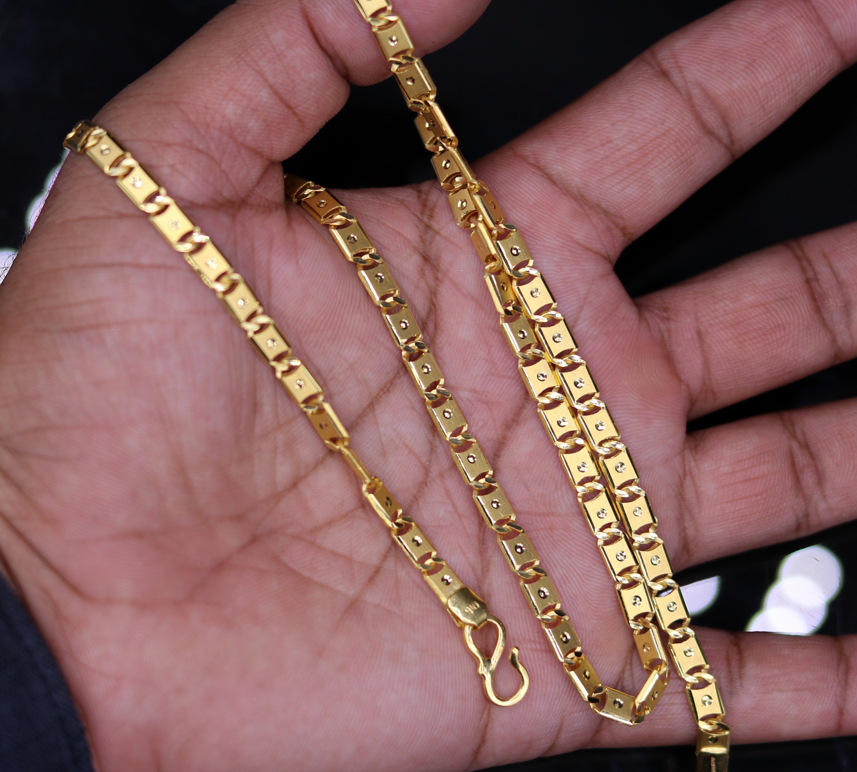 22kt Yellow Gold Handmade Gorgeous Royal Nawabi Chain Necklace | Etsy