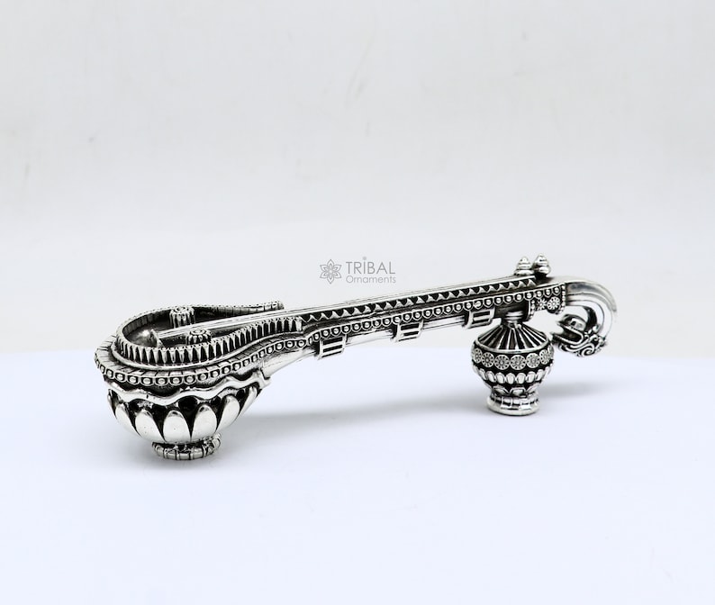 5"or 6" Maa Saraswati Veena, 925 Sterling Silver Musical Instrument ...