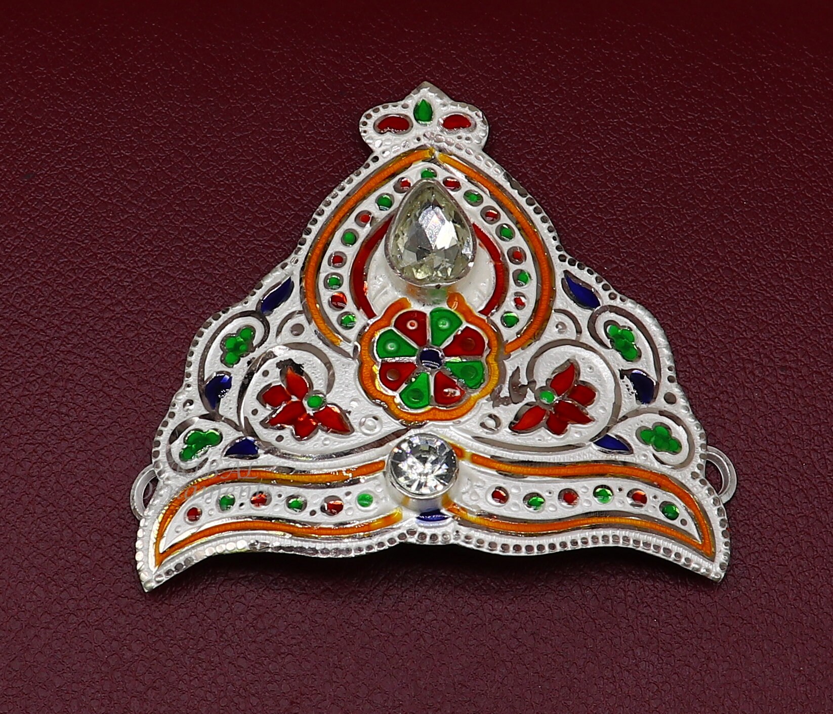 Mukut for All Idols 925 Sterling Silver Vintage Enamel Work Design ...