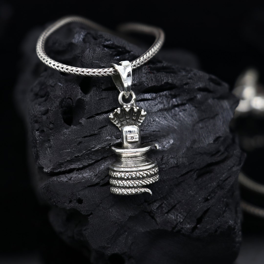 925 Sterling Silver Divine Lord Shiva Lingam Pendant, Silver Unique God ...