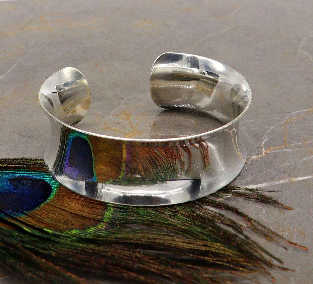 Pure 925 Sterling Silver Fabulous Bright Shiny Curved - Etsy UK