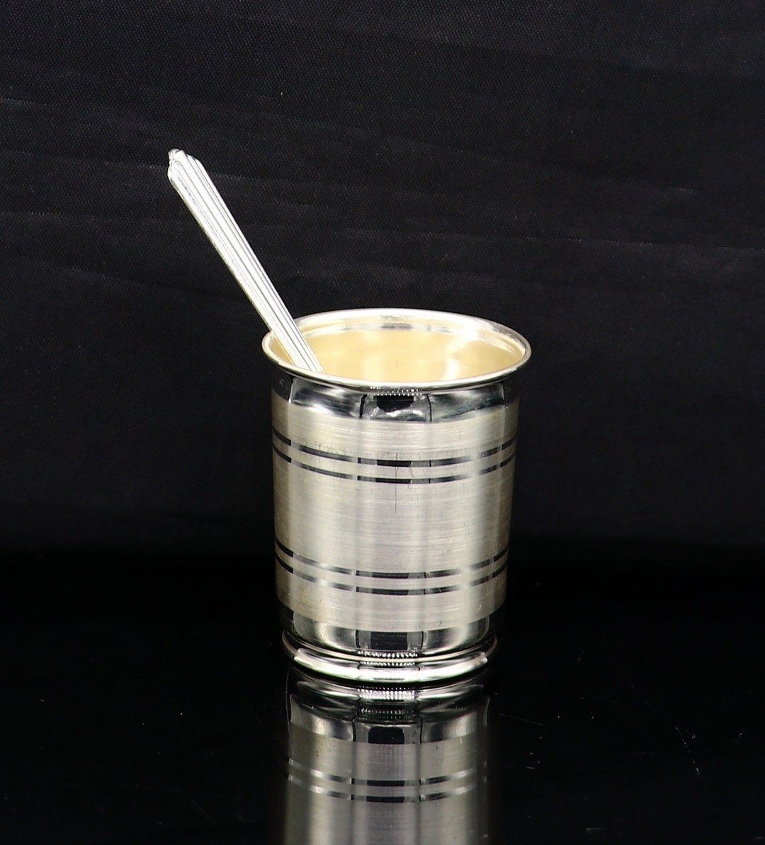 999 Fine Silver Handmade Water/milk Glass Tumbler, Silver Flask, Baby ...