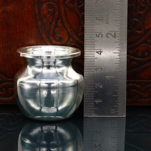 Pure 925 Sterling Silver Handmade Plain Small Kalash or Pot, Unique ...