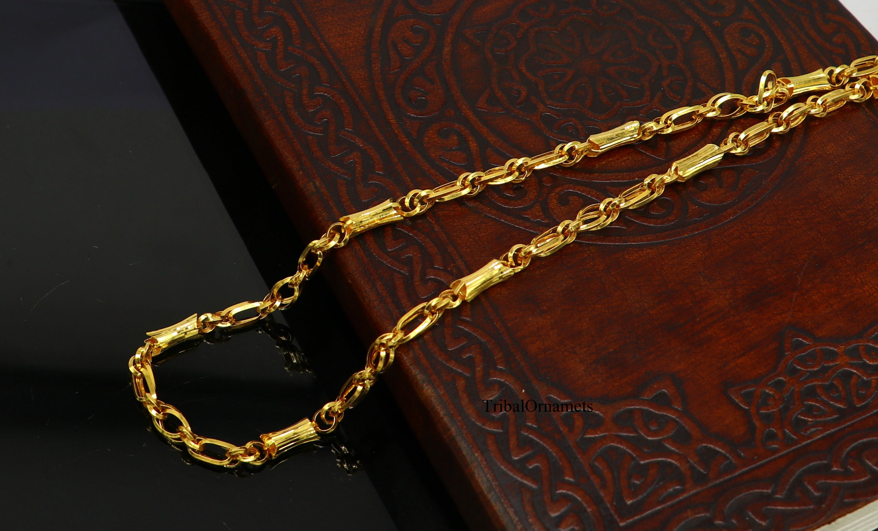 22kt yellow gold indian unique style handmade customized link | Etsy