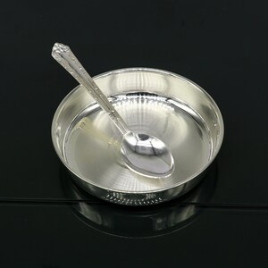 999 Fine Silver Handmade Solid Plate/ Tray, Best Gifting Baby Set for ...