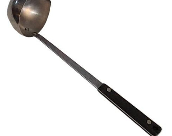 Ekco Flint Cooking Ladle Mid-century, Stainless Steel W/ Black Handle ...