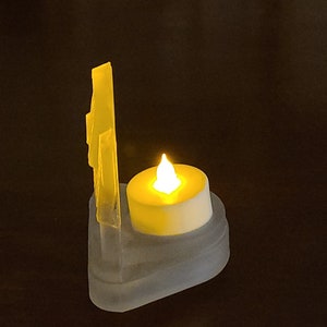 Beacon Hill Frosted Glass House-shaped Votive Candle Holder in Nice ...