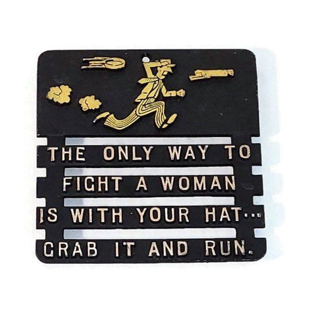 Vintage Black Metal Trivet – Funny Man Running Wall Hanging – Rustic ...