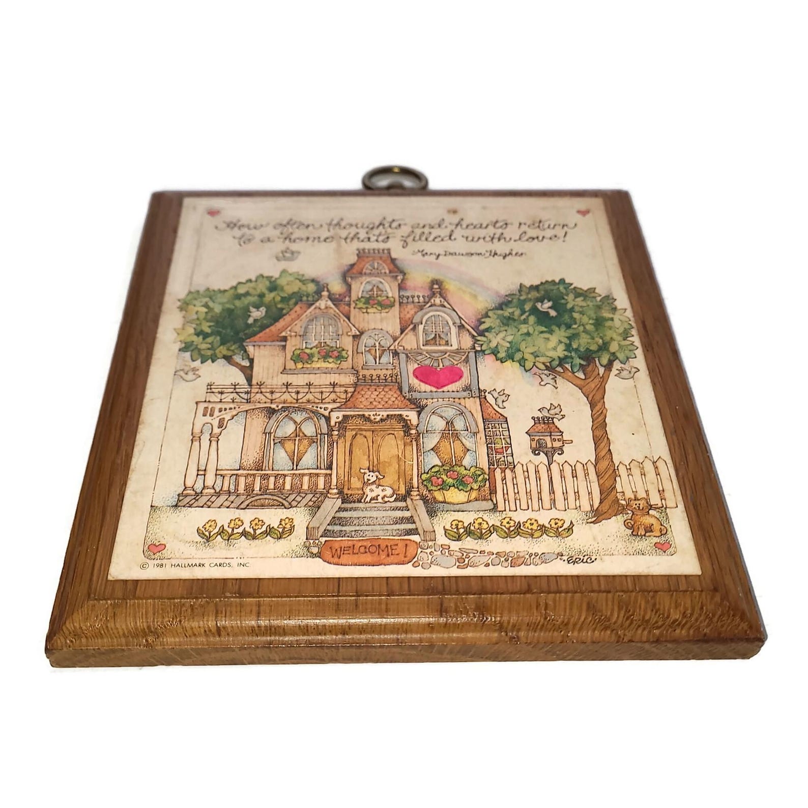 Vintage Hallmark Inspirational Wall Plaque - Retro Decorative Quote Art ...