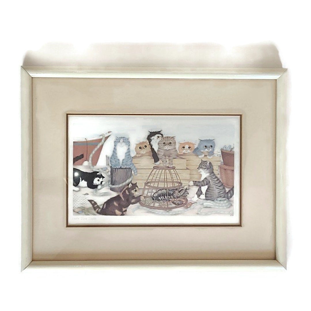 Wall Art Signed by UK Artist Linda Jane Smith Entitled fishers Cute ...