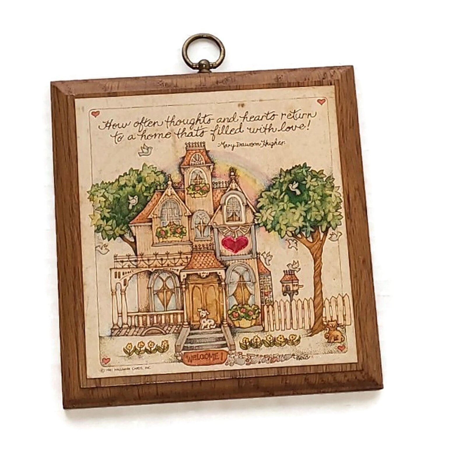 Vintage Hallmark Inspirational Wall Plaque - Retro Decorative Quote Art ...
