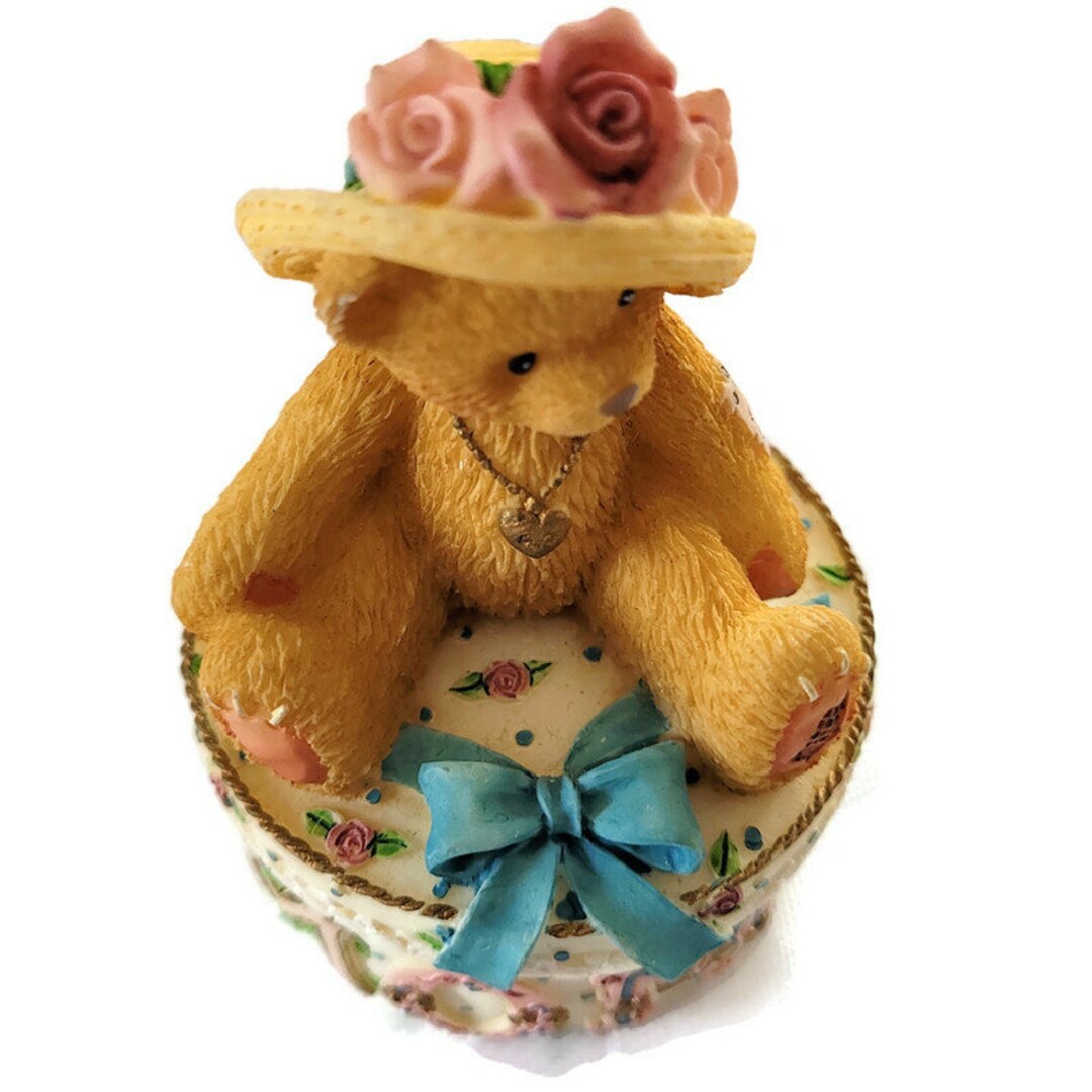 Trinket Box Cute Enesco Avon Cherished Teddies Trinket Box / Ring Box ...