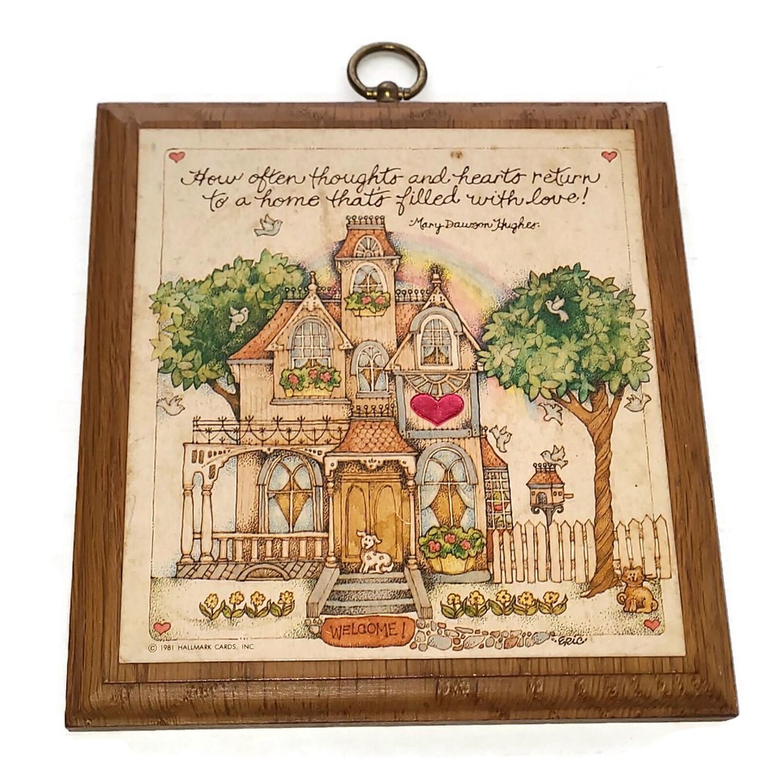 Vintage Hallmark Inspirational Wall Plaque - Retro Decorative Quote Art ...