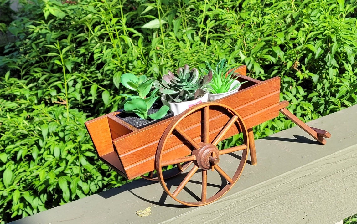 Vintage Mini Wagon Planter - Etsy
