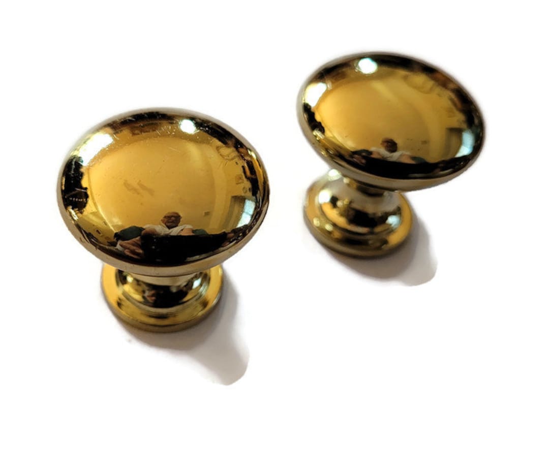 Vintage Round Gold Metal Drawer Pulls & Knobs Set - 28 Piece Retro Boho ...