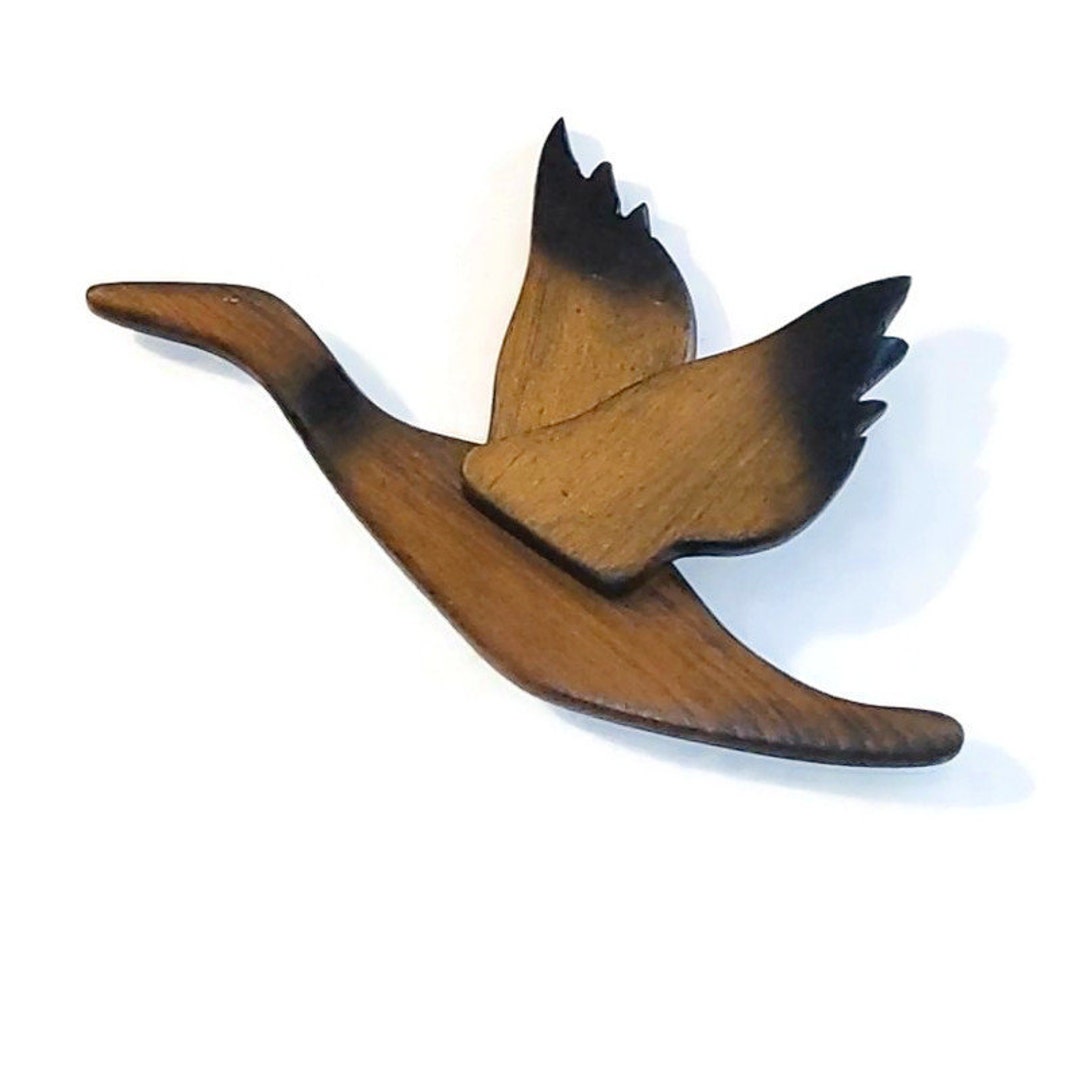 Vintage Rustic Mallard Duck Wall Art - Mid-century Wooden Home Decor ...