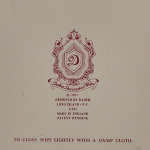 Round Tin Tray / Daher Decorated Tinware / Floral Pattern Tin / Pretty ...