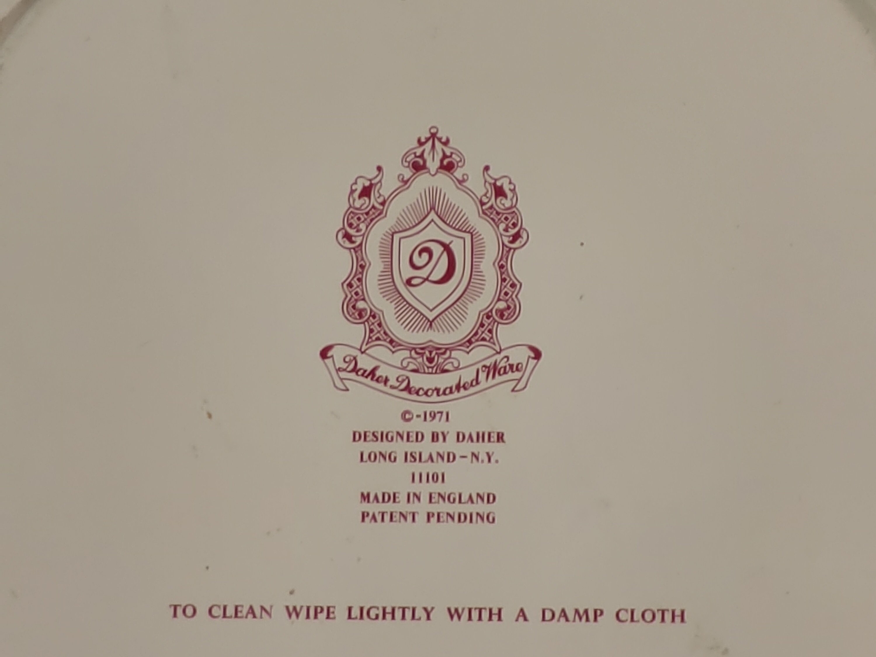 Round Tin Tray / Daher Decorated Tinware / Floral Pattern Tin - Etsy