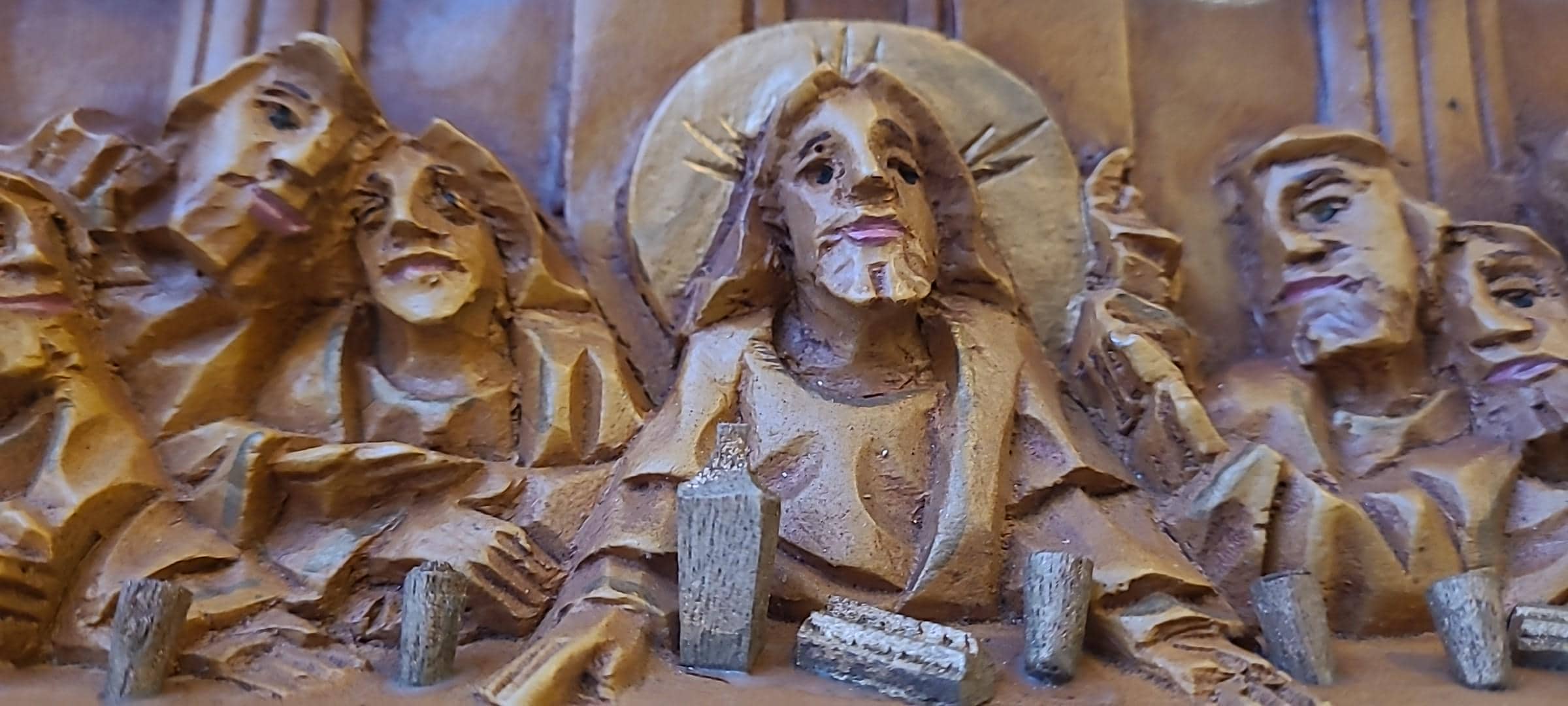 Hand-carved Last Supper Wood Wall Art - Vintage Christian Religious ...