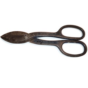 Collection of Three Vintage Rusty Tools Including Drill, Wrench, and ...