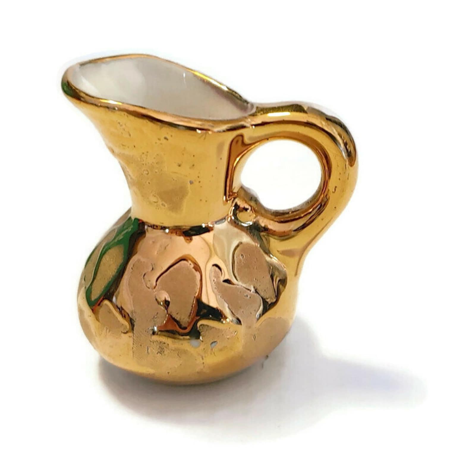 Vintage 22k Gold Mini Pitcher - 2.5 Inch Holley Ross Distinguished ...