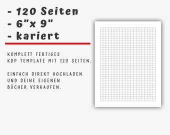 120 Pages Blank KDP Template. Finished PDF File 6 X 9 for Kindle Direct ...