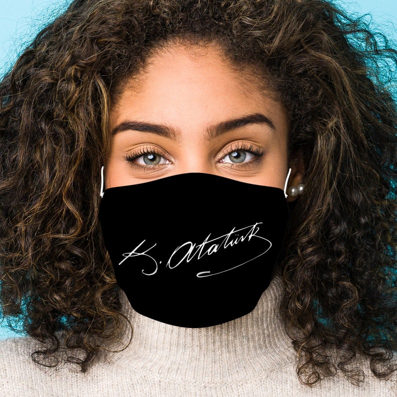Kemal Ataturk Signature Lettering Mask High Quality Washable - Etsy