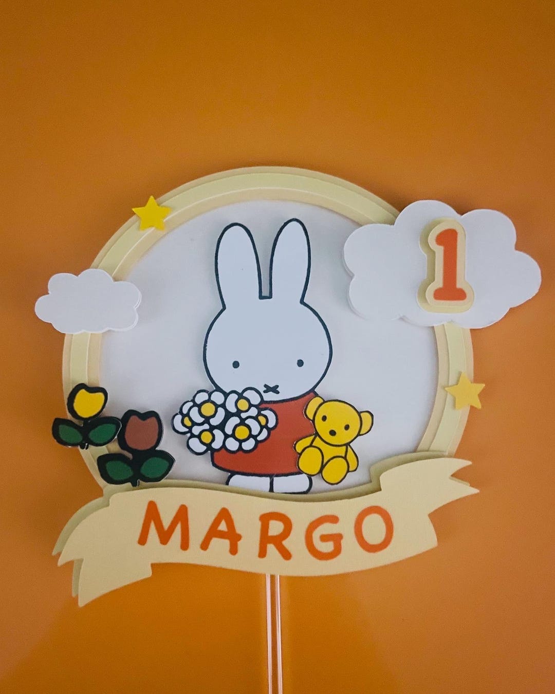 Miffy Rabbit Birthday Cake Topper - Etsy
