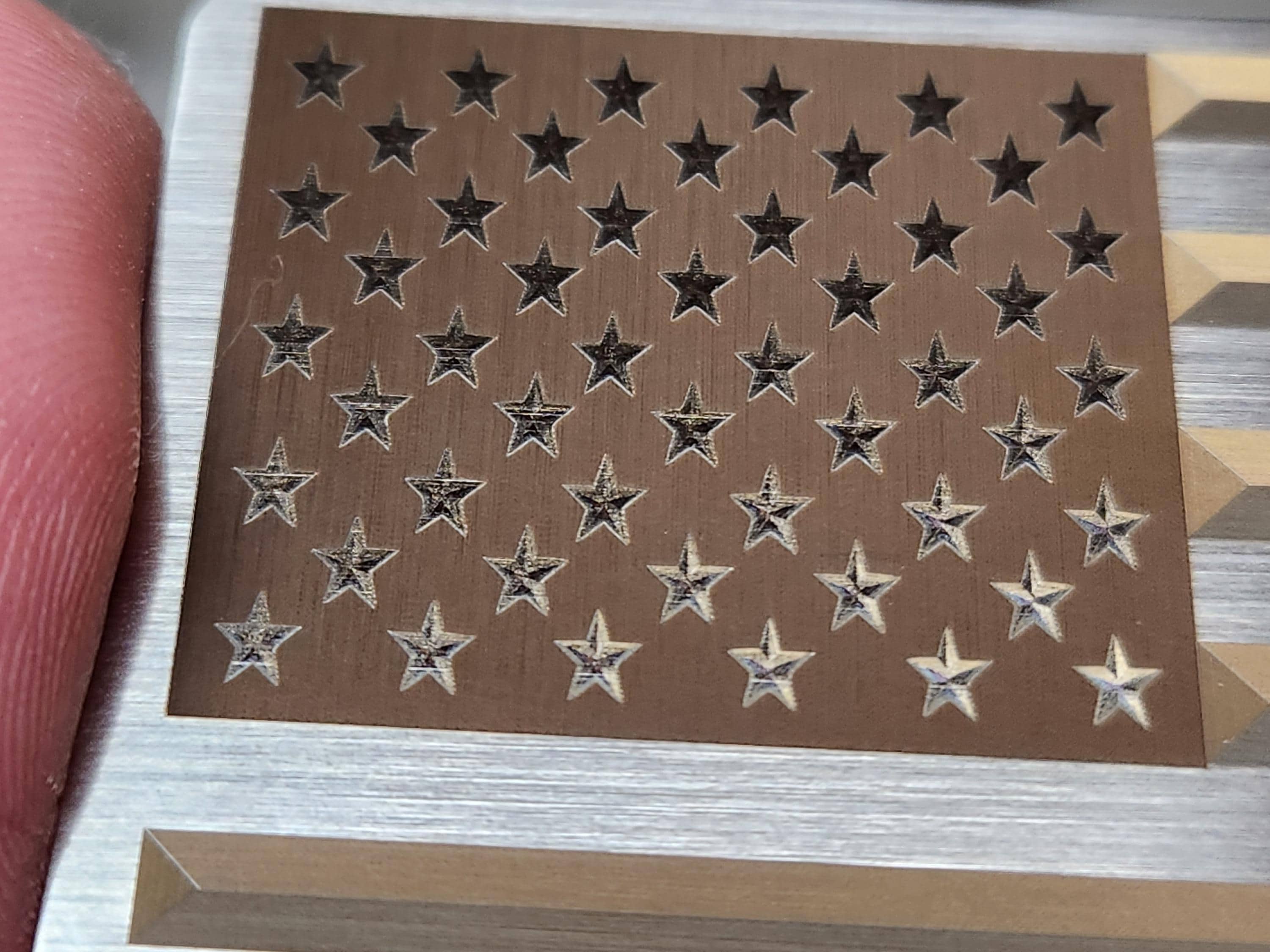US United States Stainless Steel Metal Mini Flag Card for Stickers ...
