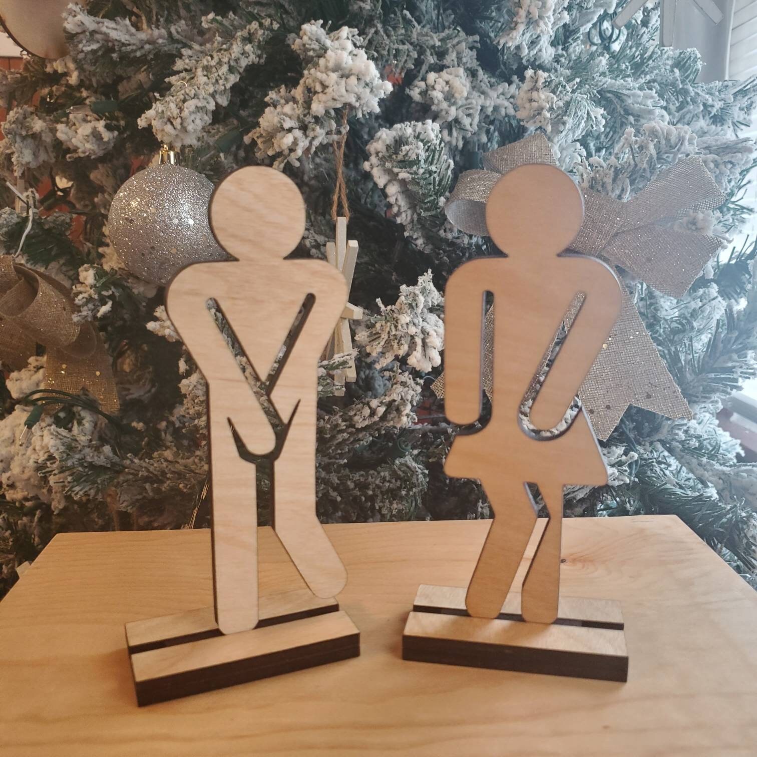 Set of 2 Standing People Bathroom Decor Bathroom Decor | Etsy