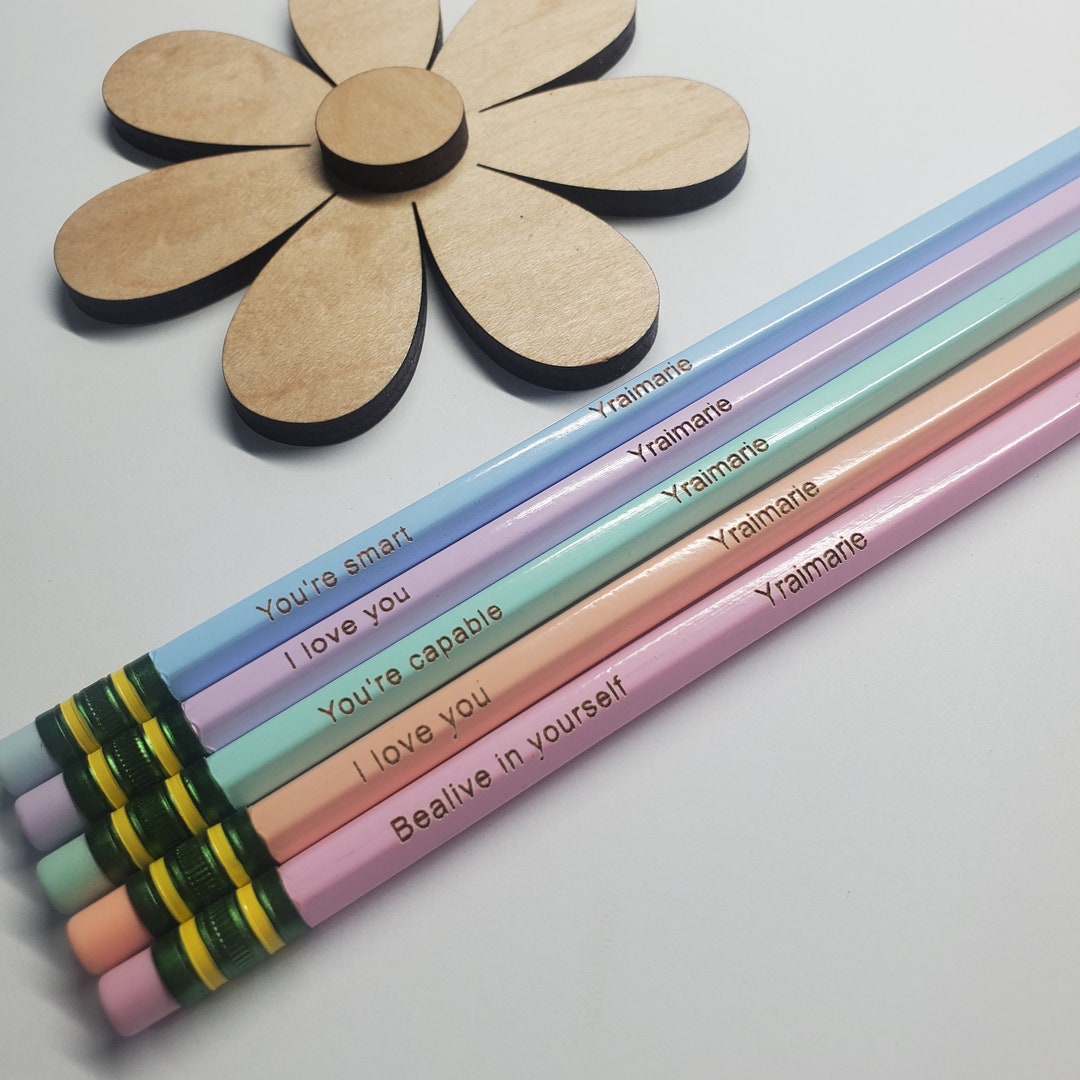 Custom Neon, Yellow or Pastel Color Pencils, Back to School Materials ...