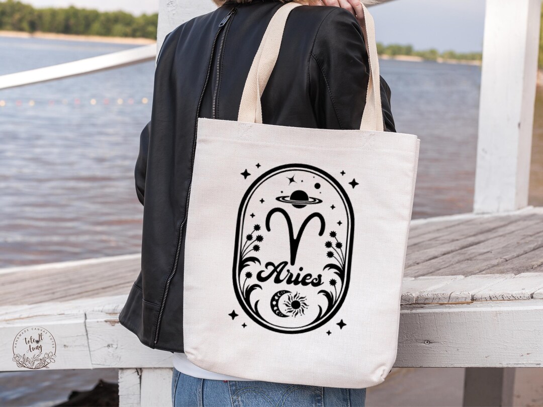 Zodiac Sign Tote Bag, Astology Birthday Gift for Women, Celestial Tote ...