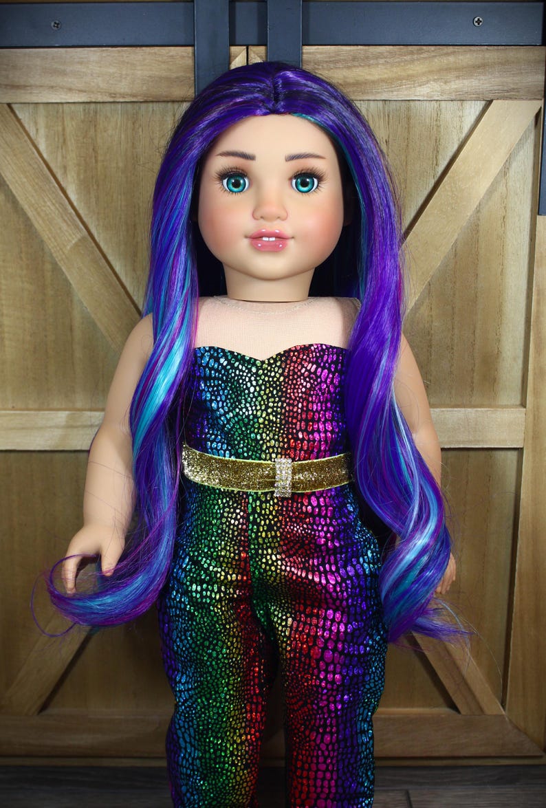 OOAK Custom American Girl Doll Rose, Fantasy Rainbow Doll, Hand Painted ...