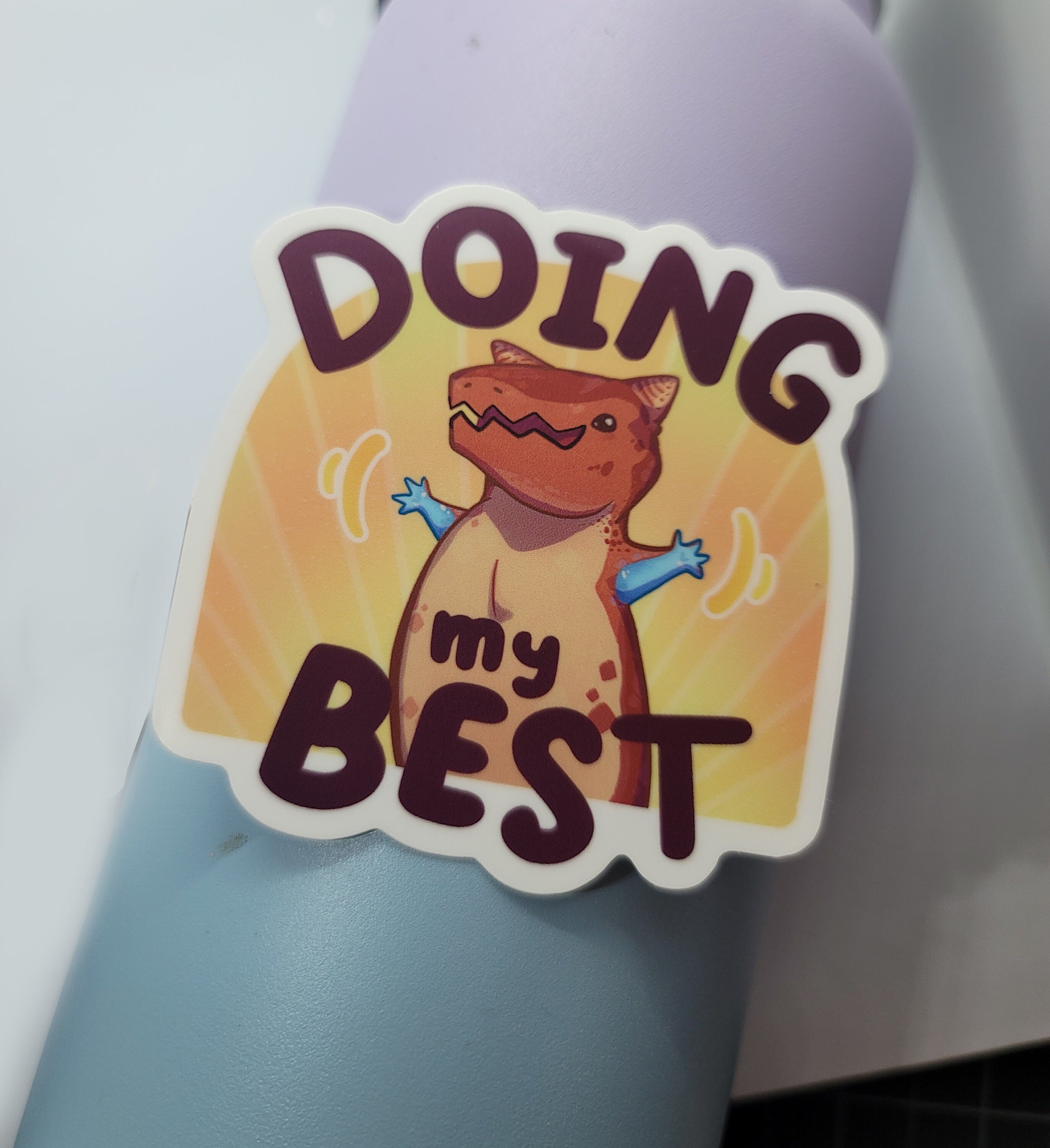 Doing My Best Dino Vinyl Matte Sticker - Etsy