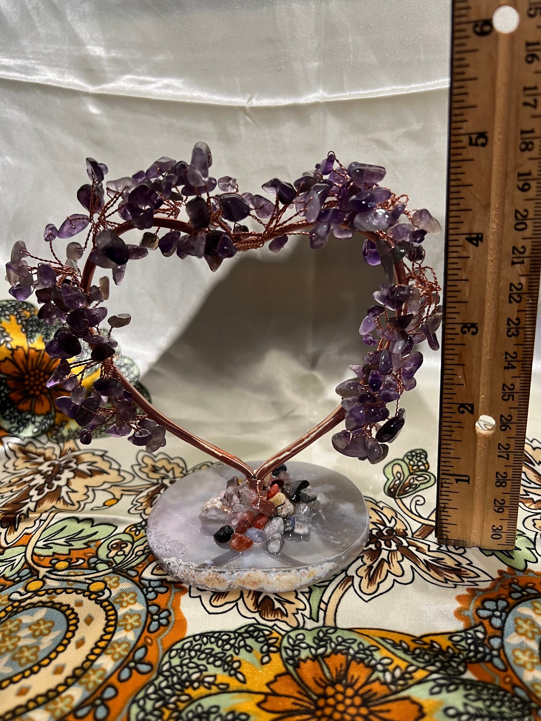 Amethyst Heart Shaped Money Tree,crystal,home Decoration, Amethyst ...