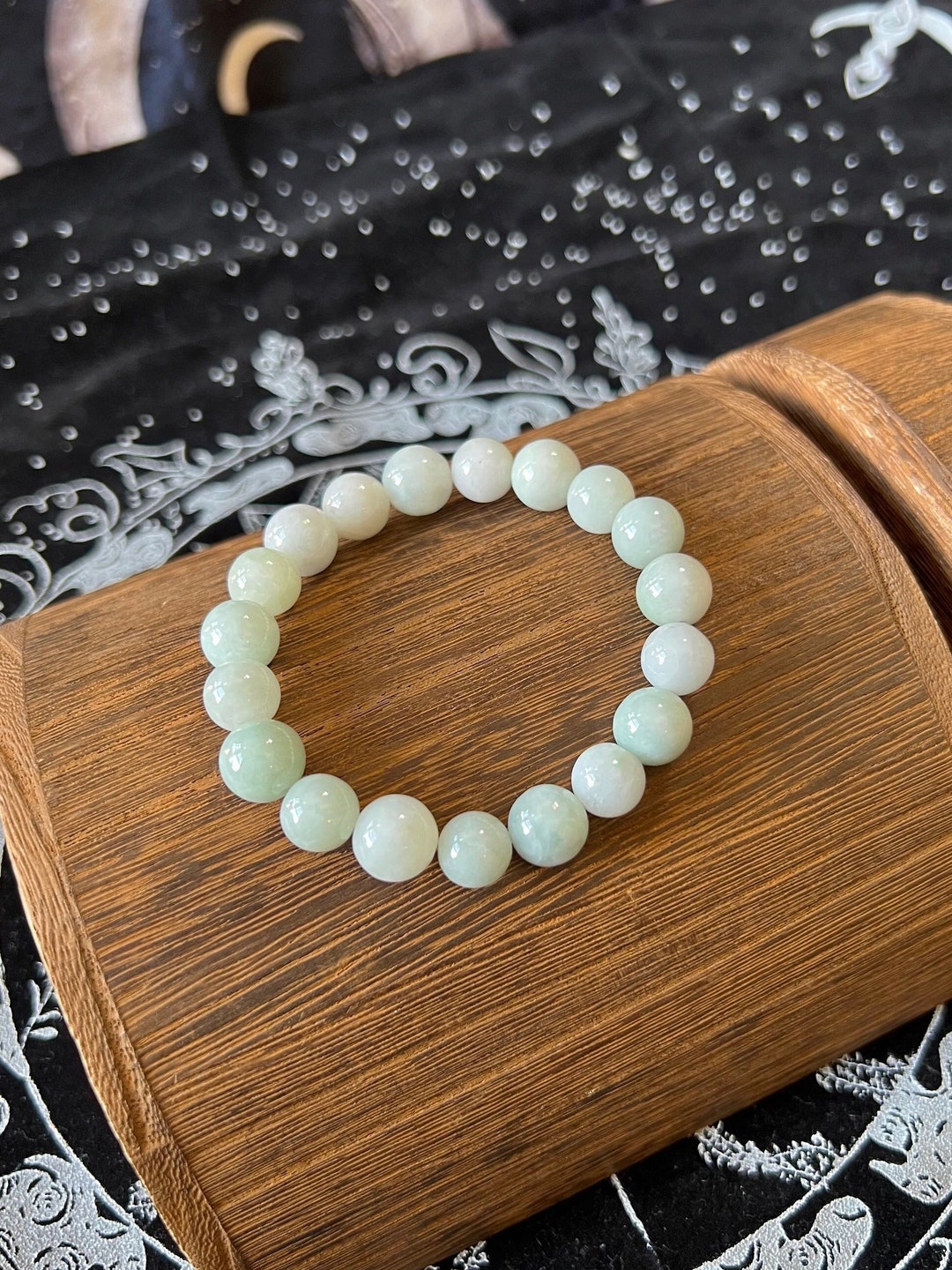 Natural Burma Jadeite Bracelet, Jade Jewelry, Crystal Beaded Bracelet ...