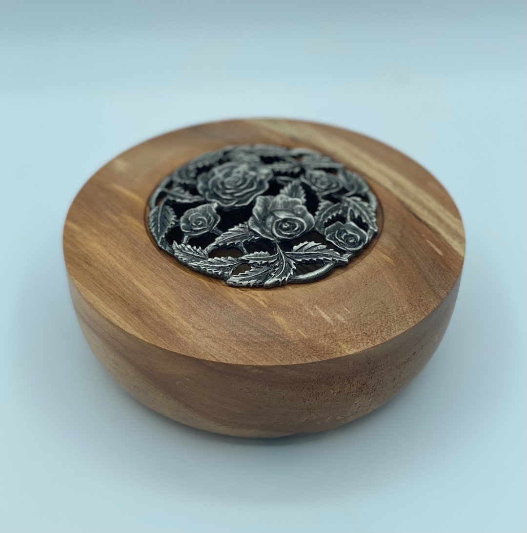 Potpourri Vessel Wood Turned Handcrafted Decorative Potpourri Pot From ...
