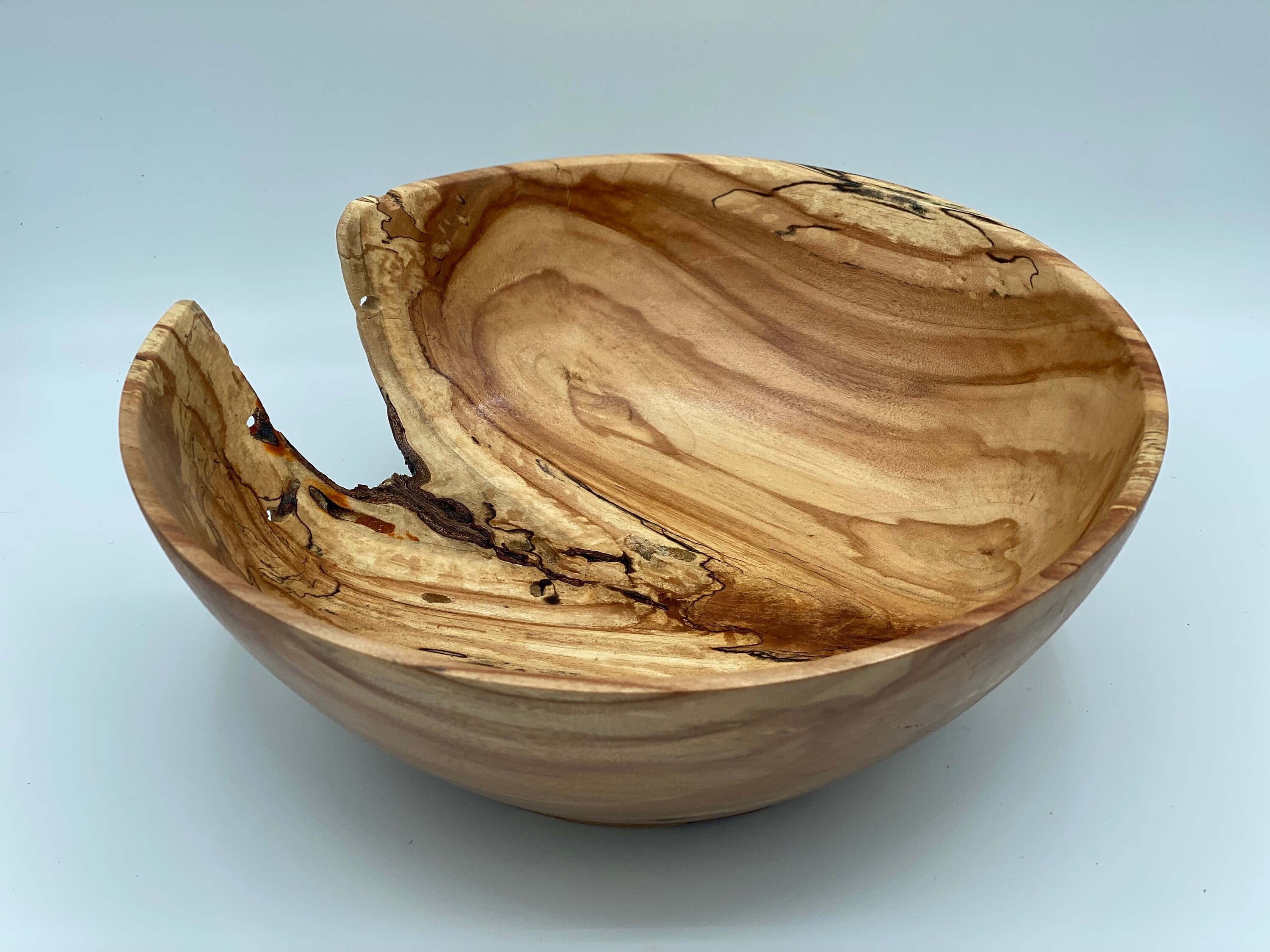Wood Turned Handcrafted Large Decorative Bowl From River Birch With ...